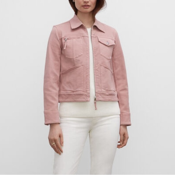 Club Monaco | Jackets & Coats | Club Monaco Tea Dyed Zip Front Trucker ...